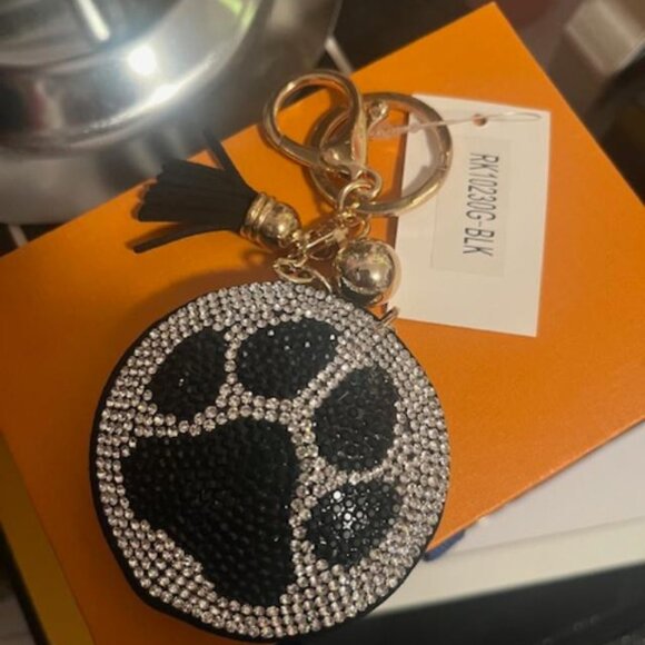 Accessories | Nwt Dog Paw Bling Keychainbag Charm | Poshmark
